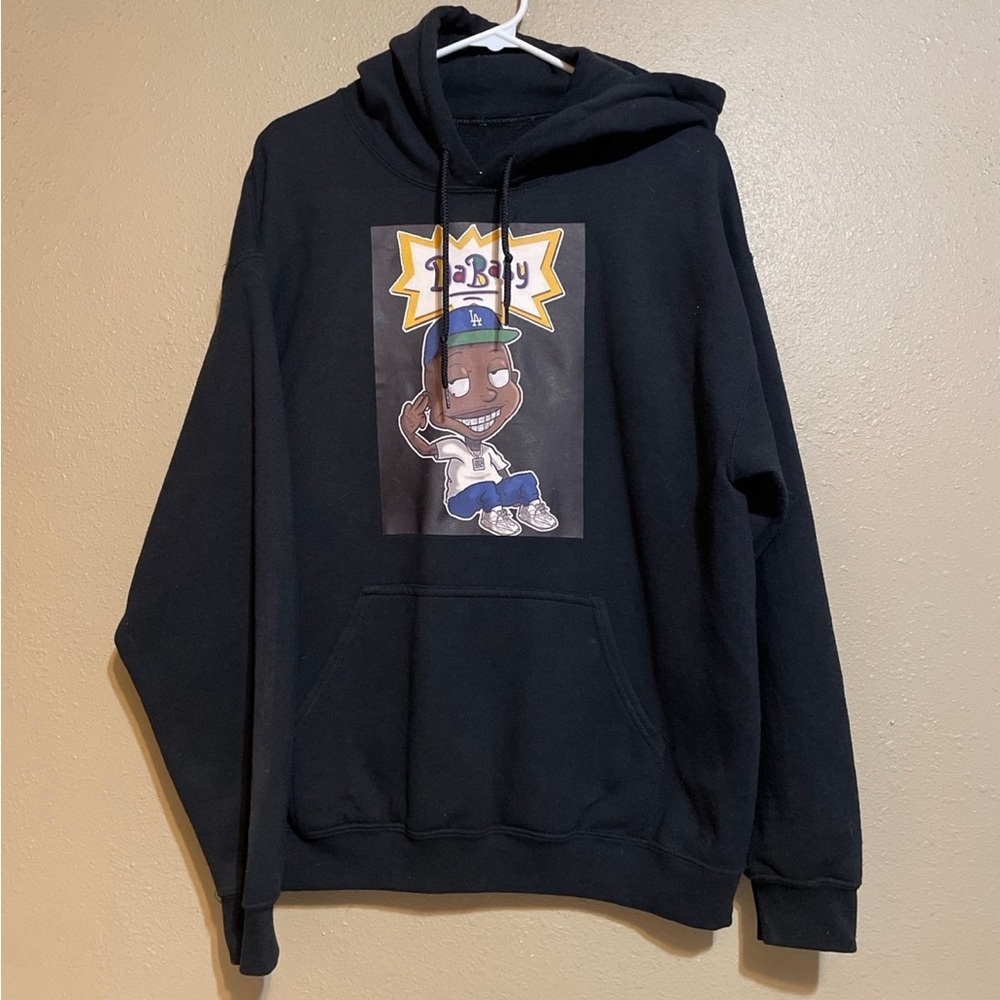 Da Baby Rapper Rugrats Graphic Black Pullover Hoodie … - Gem
